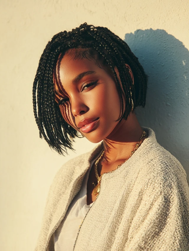 Sleek and Stylish: Short Box Braids Hairstyles - Weekly Tattoo